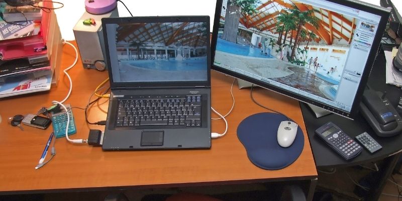 How Big Table For 2 Monitors Home Office Sutra